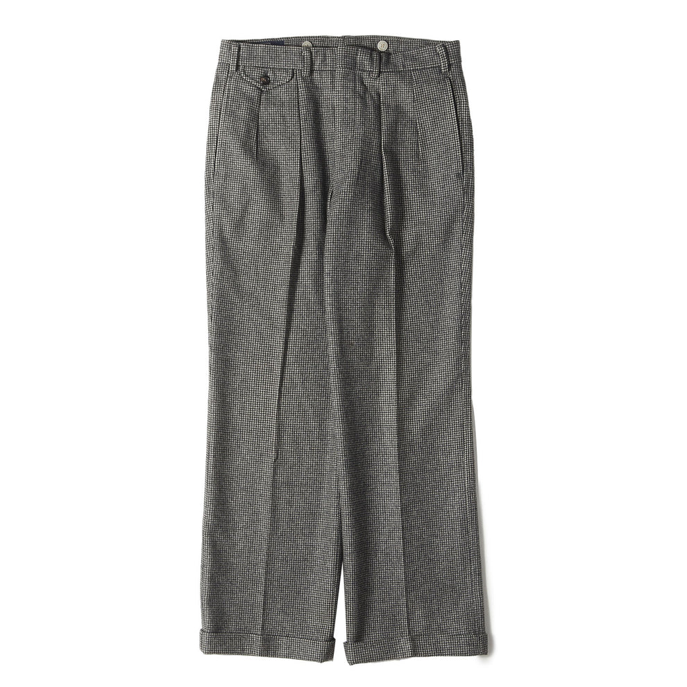 90s 千鳥格子 2タック ウール スラックスパンツ - ブランド古着の通販・買取 | BEEGLE by Boo-Bee