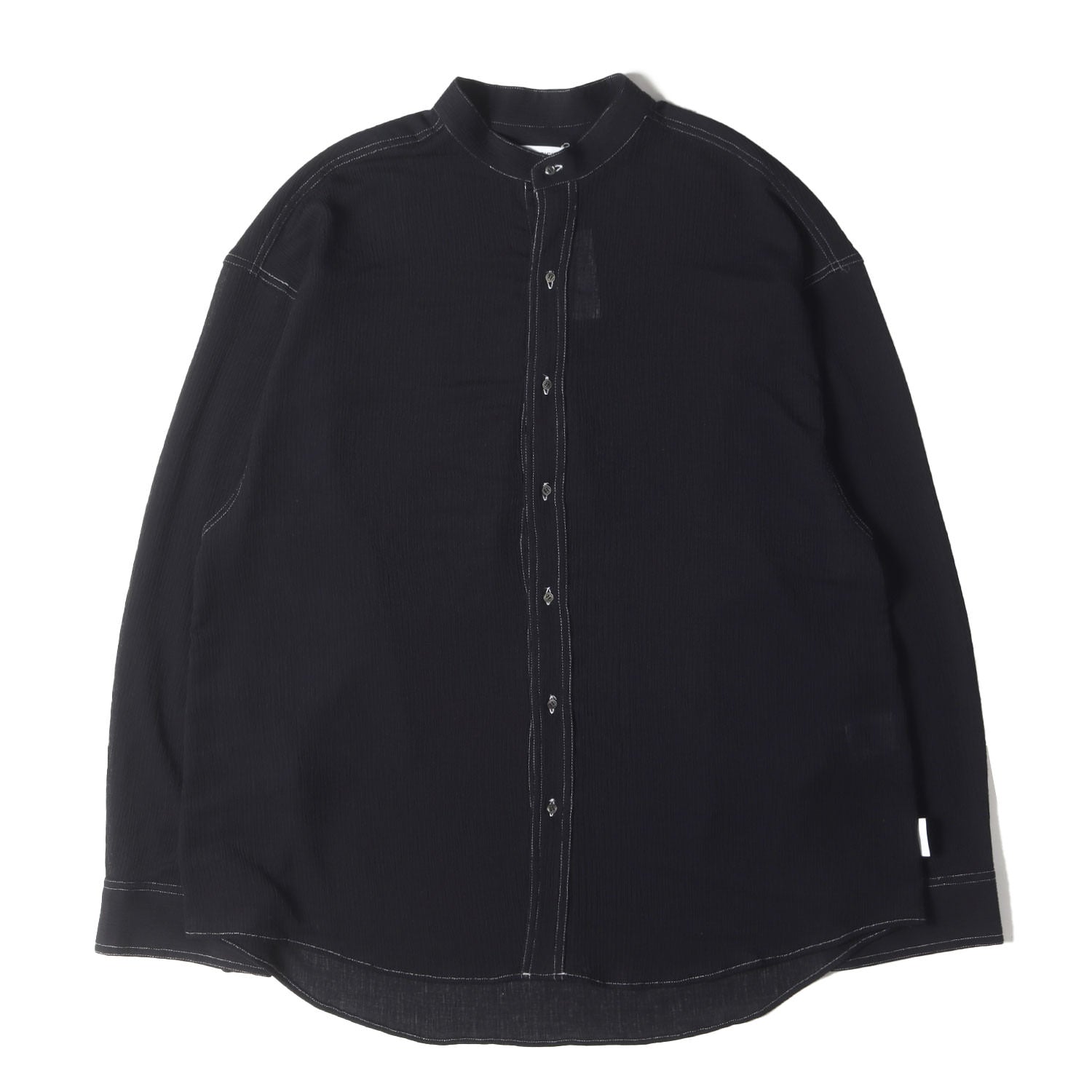 24AW クレープ織り スタンドカラー シャツ (Crepe Stand Collar Shirt S2.5-0205) - ブランド古着の ...