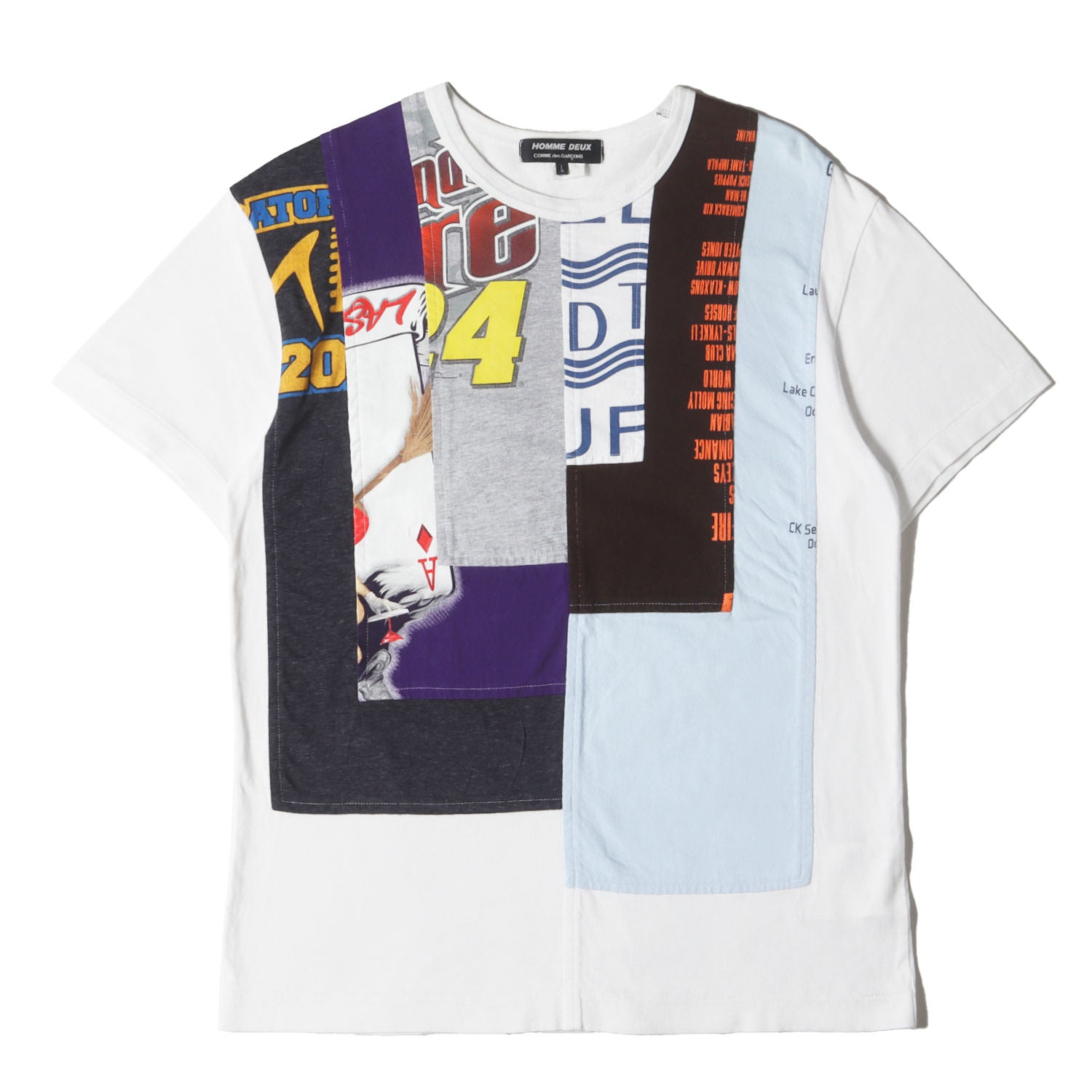 COMME des GARCONS HOMME DEUX (コムデギャルソン オムドゥ) ヴィンテージリメイク パッチワーク Tシャツ (DE ...