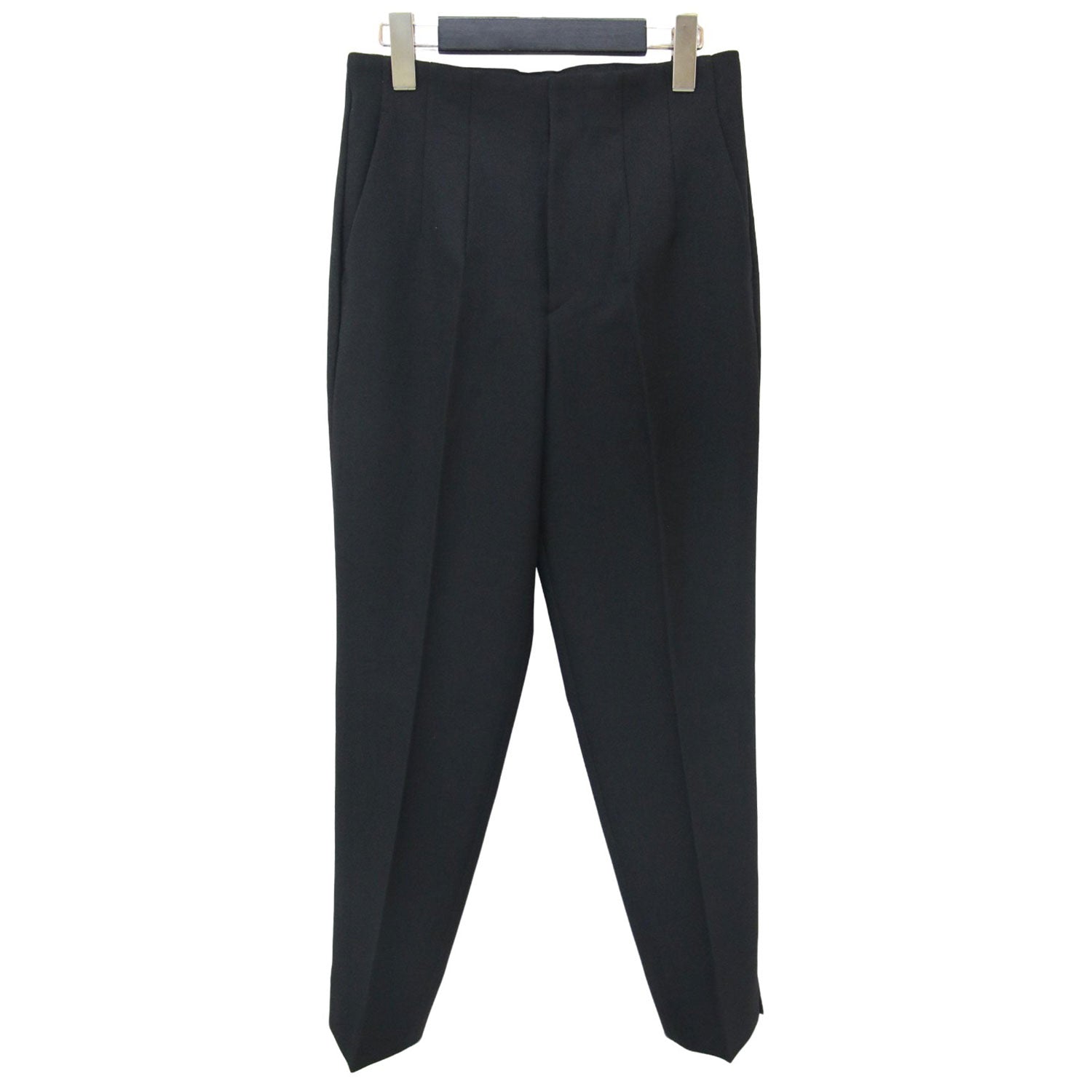 COUP DE CHANCE (クード シャンス) ハイウエスト テーパード パンツ / クロップド丈 センタープレス ウエストゴム スリット ...