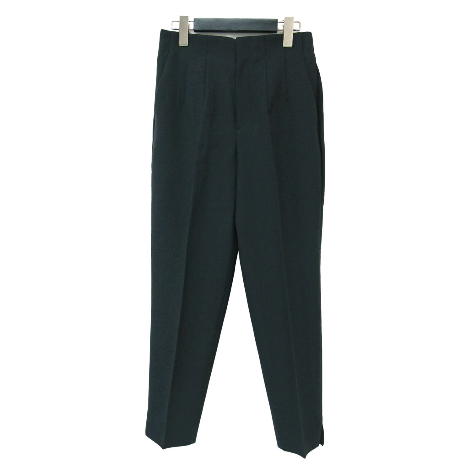 COUP DE CHANCE (クード シャンス) コットン リネン ハイウエスト テーパードパンツ / センタープレス スリット ...