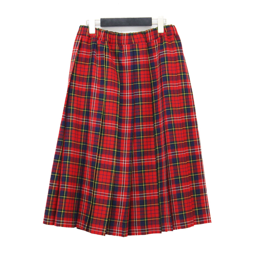 ウール チェック フレアスカート / プリーツスカート ミモレ丈 ウエストゴム Aライン - ブランド古着の通販・買取 | BEEGLE by ...